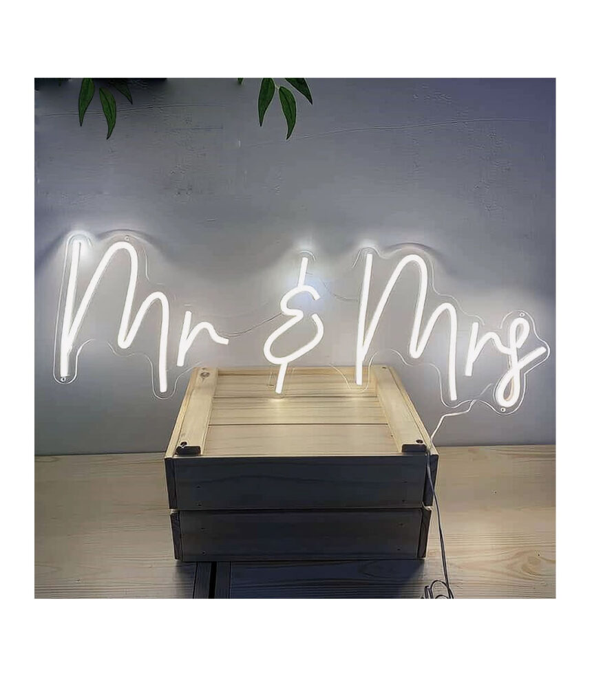 Neon Sign (Mr & Mrs) – Event Metier